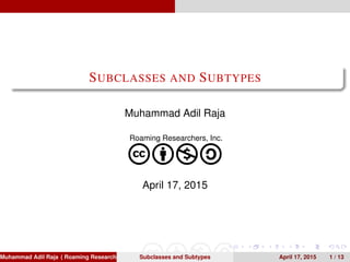 Subclasses and Subtypes | PDF