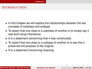 Subclasses and Subtypes | PDF