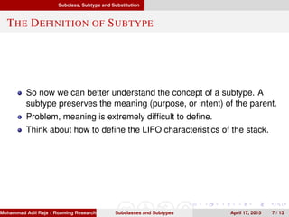 Subclasses and Subtypes | PDF | Programming Languages | Computing