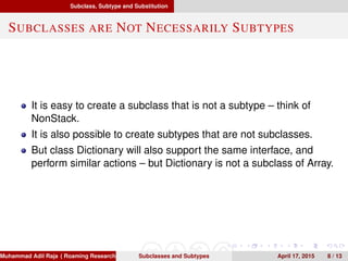 Subclasses and Subtypes | PDF