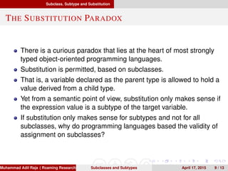 Subclasses and Subtypes | PDF | Programming Languages | Computing