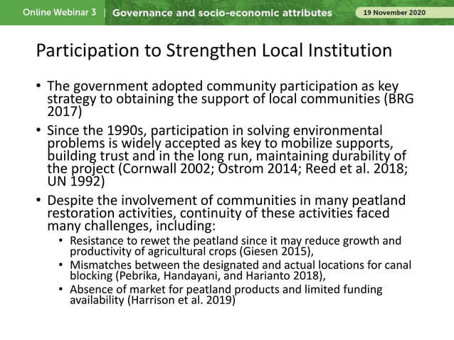 Strengthening local institution to improve social cohesiveness | PPT