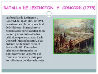 LA INDEPENDENCIA DE LAS TRECE COLONIAS | PPTX