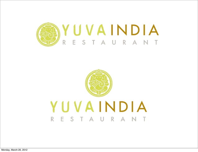 Yuva India Restaurant Branding & Print Collateral | PPT