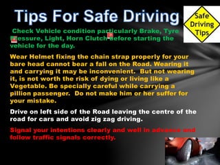 Yuvarojagar road safety & safe drive- | PPTX