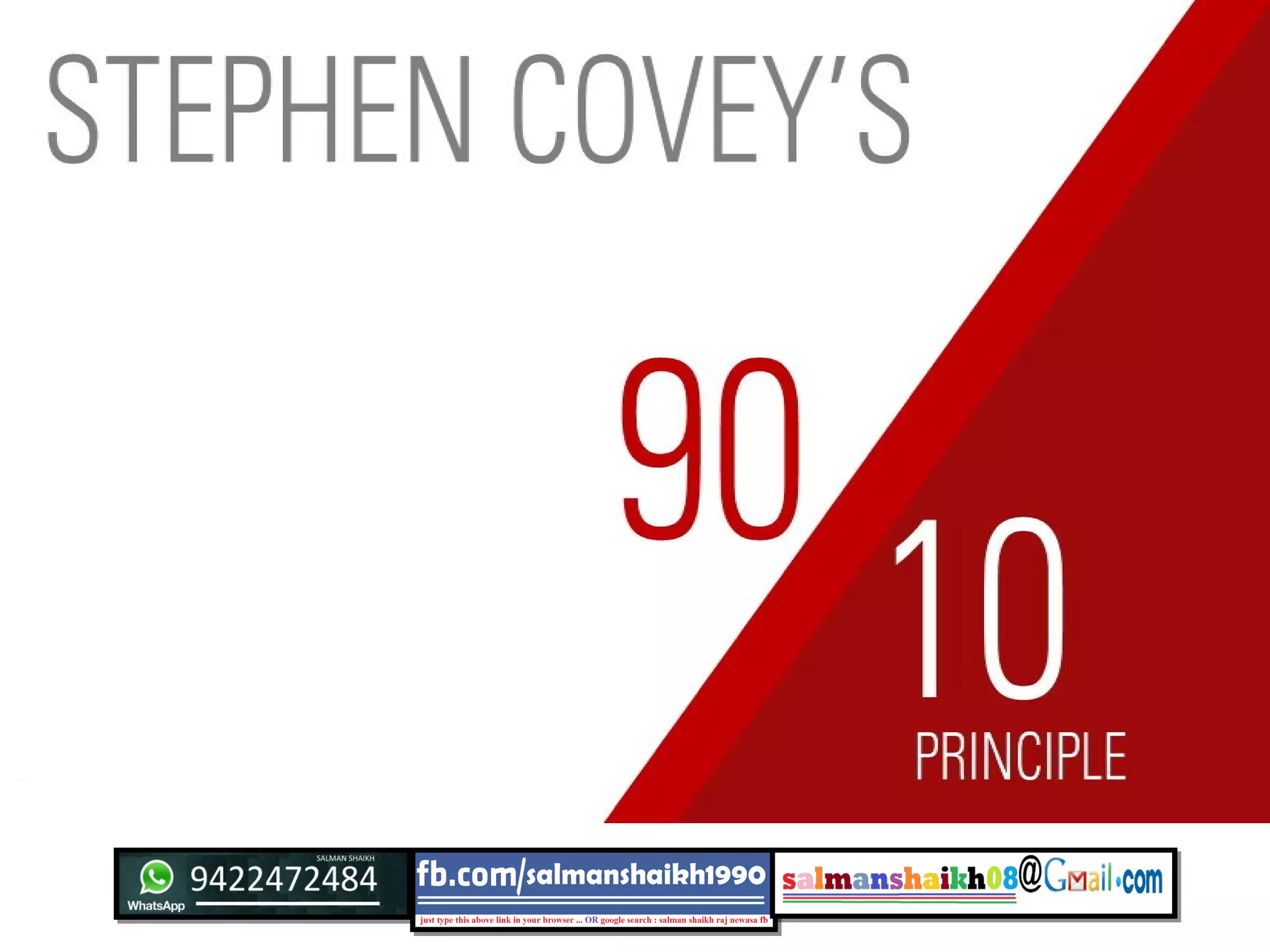 19 principle stephen covey 90 10 | PPT