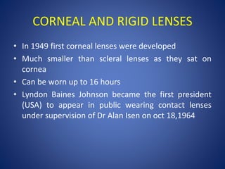 History of contact lenses | PPTX