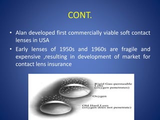 History of contact lenses | PPTX
