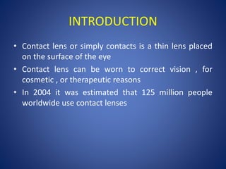 History of contact lenses | PPTX