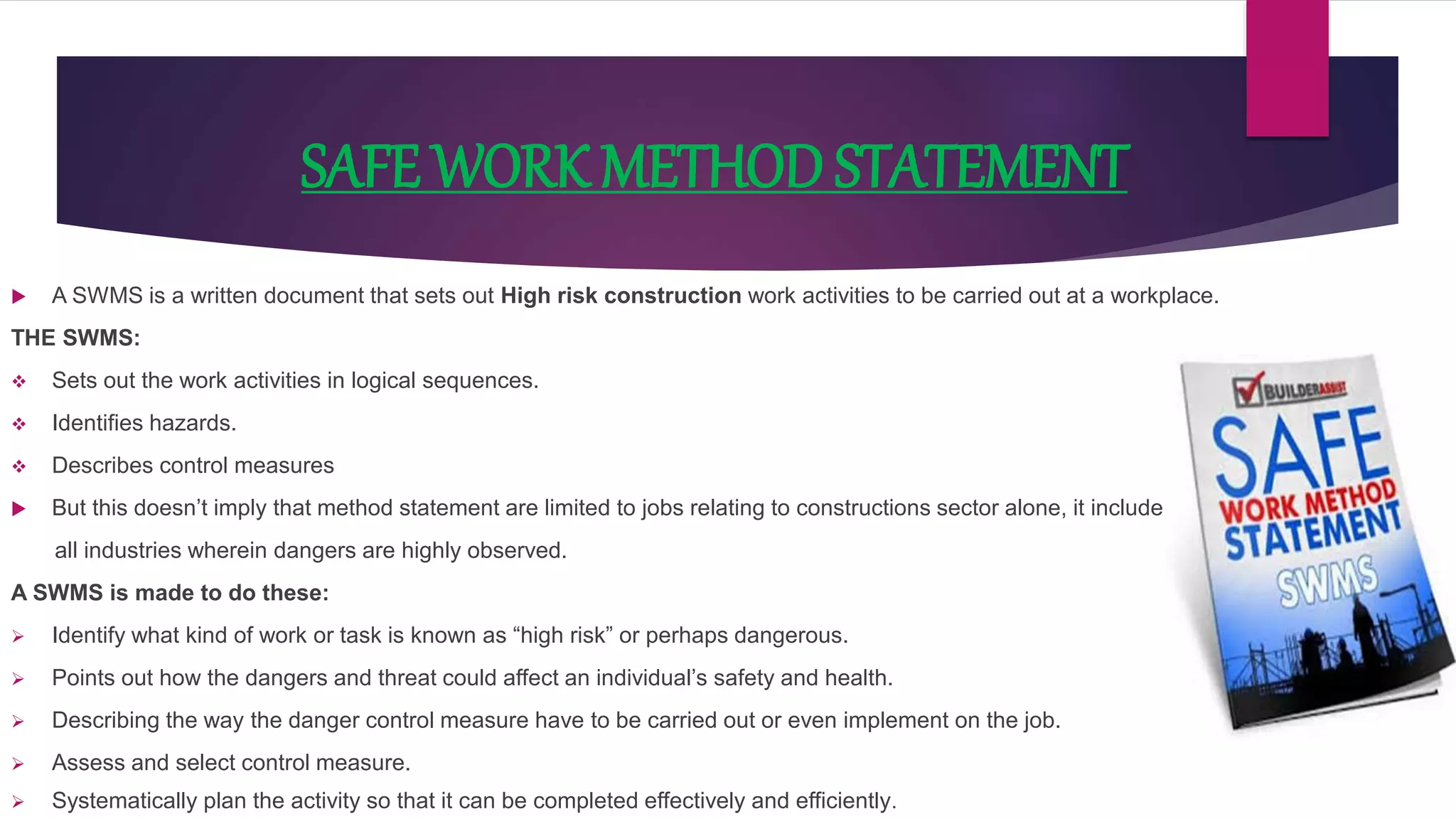 Hazard identification and risk assessment(HIRA) &Safe Work method ...