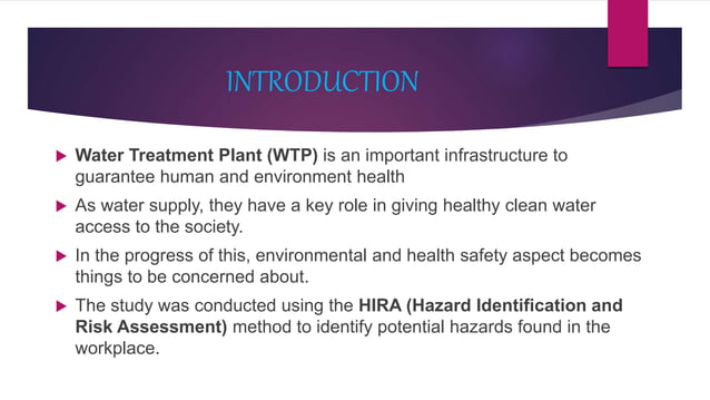 Hazard identification and risk assessment(HIRA) &Safe Work method ...