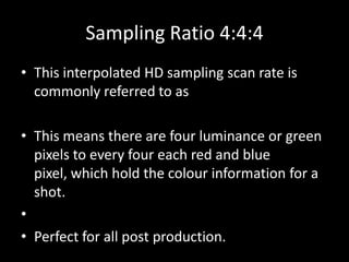 YUV, Y CB CR and Subsampling | PPTX