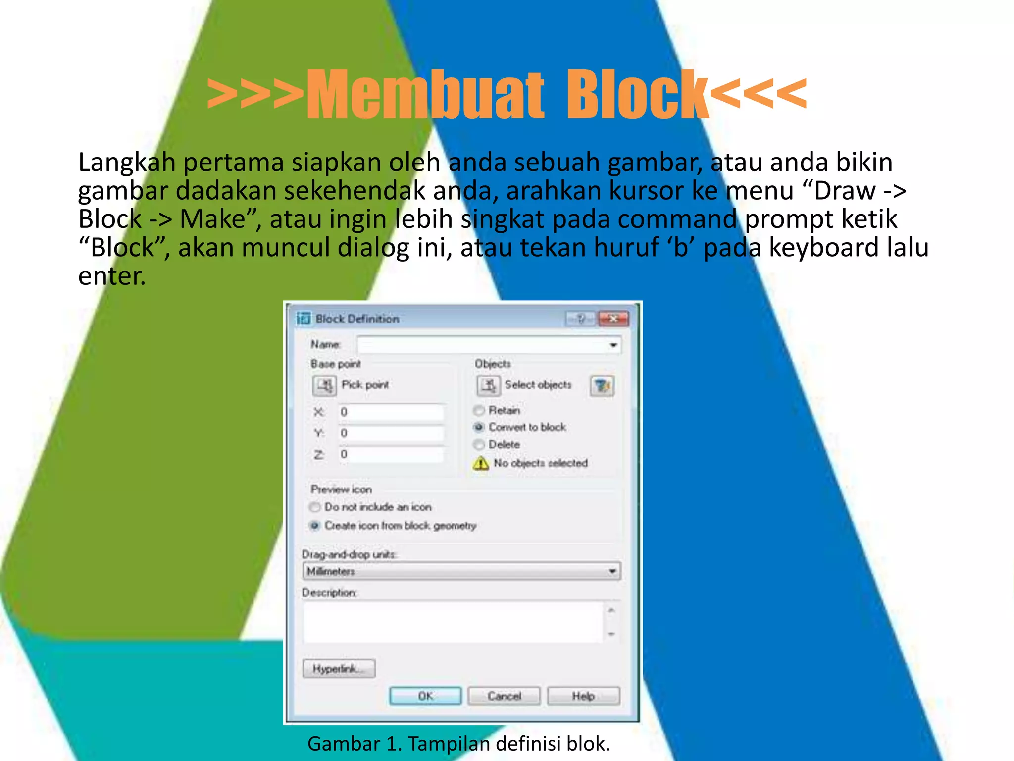 toolbar/shortcut block di autocad | PPT