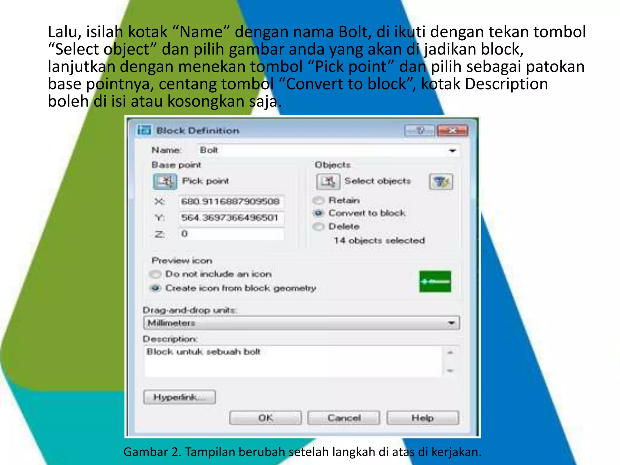 toolbar/shortcut block di autocad | PPTX