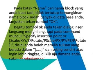 toolbar/shortcut block di autocad | PPT