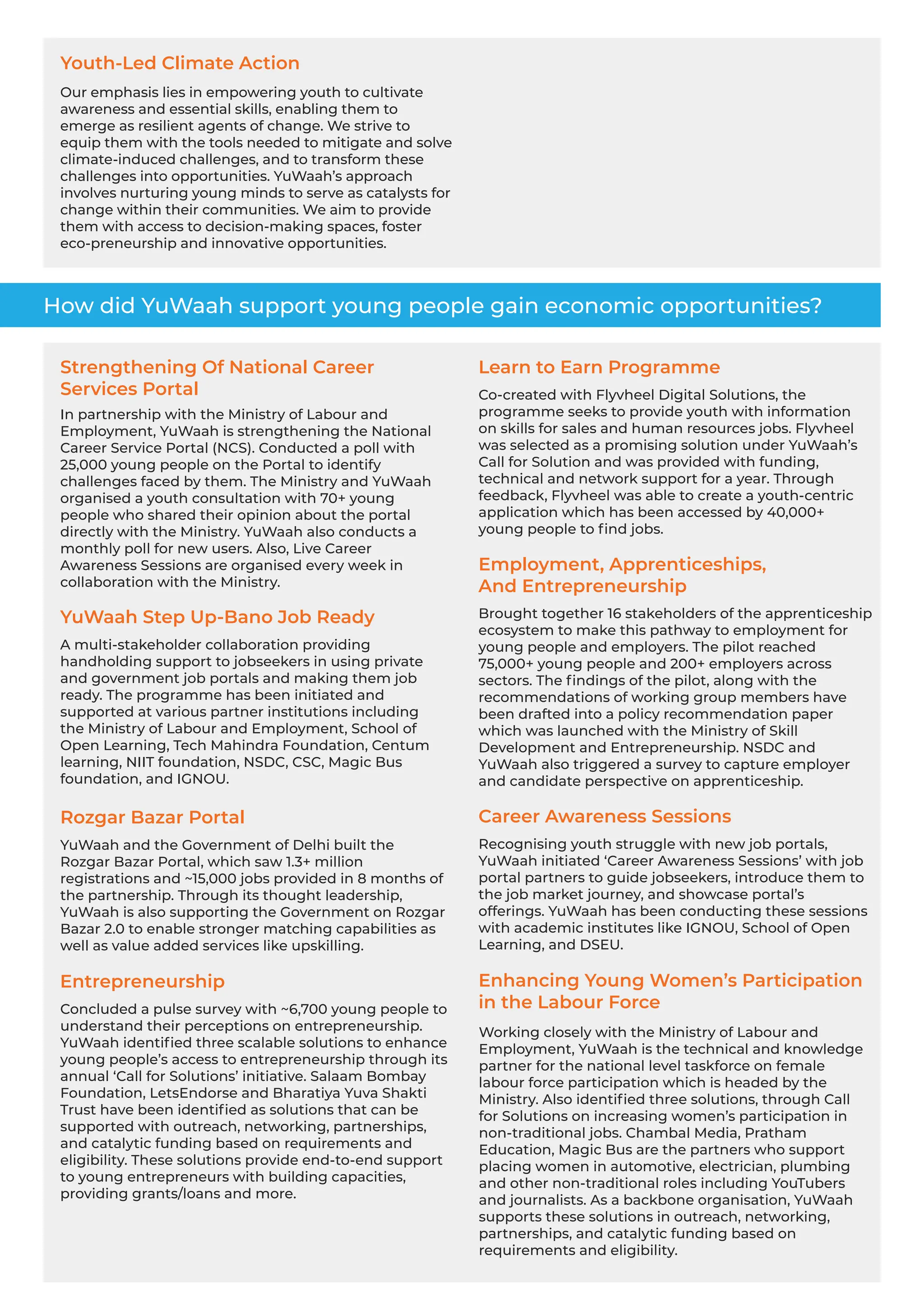 YuWaah at UNICEF Brochure: Empowering youth | PDF