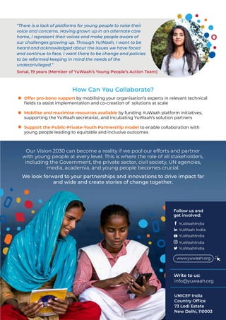 YuWaah at UNICEF Brochure: Empowering youth | PDF