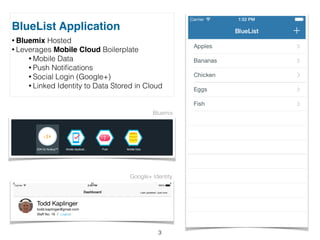 Bluemix Mobile Cloud Services - Accelerating Mobile App Development | PPT