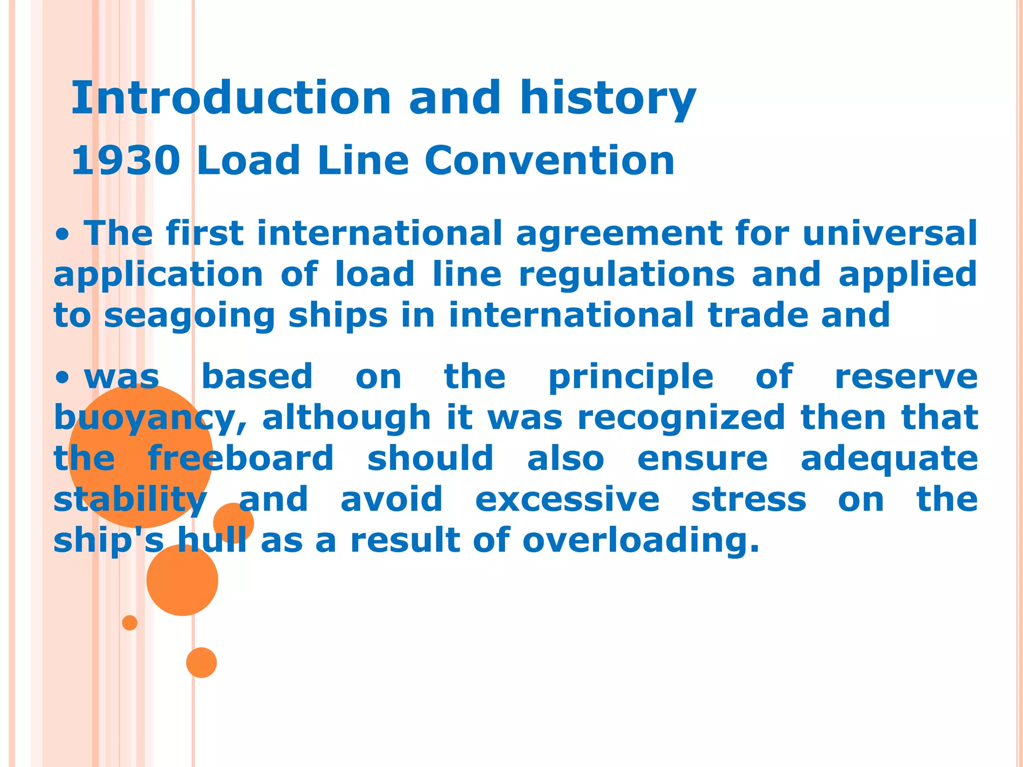 International convention on load lines 1968 group 2 | PPTX