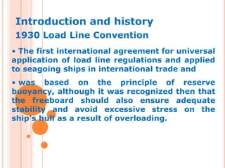 International convention on load lines 1968 group 2 | PPTX