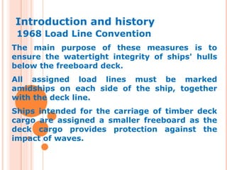 International convention on load lines 1968 group 2 | PPTX