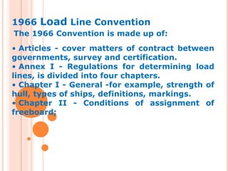 International convention on load lines 1968 group 2 | PPTX