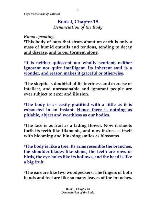 YV BKI CH18 Denunciation of the Body | PDF
