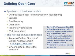 Making Tough Open Core Product Decisions. Yves de Montcheuil, Talend. | PDF