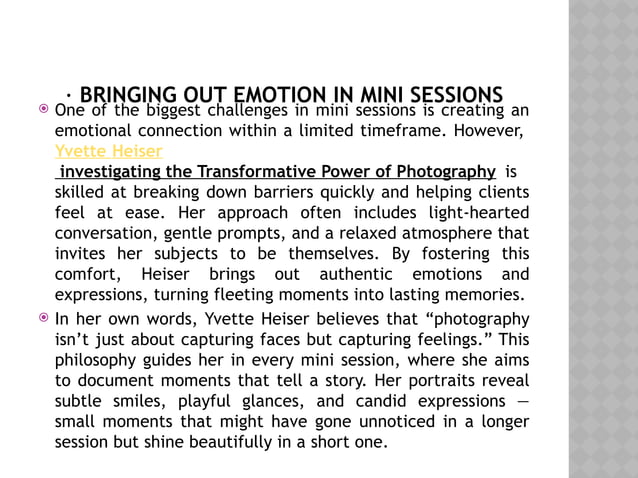 Yvette Heiser — Capturing Moments in Mini: Guide to the Beauty of Short ...