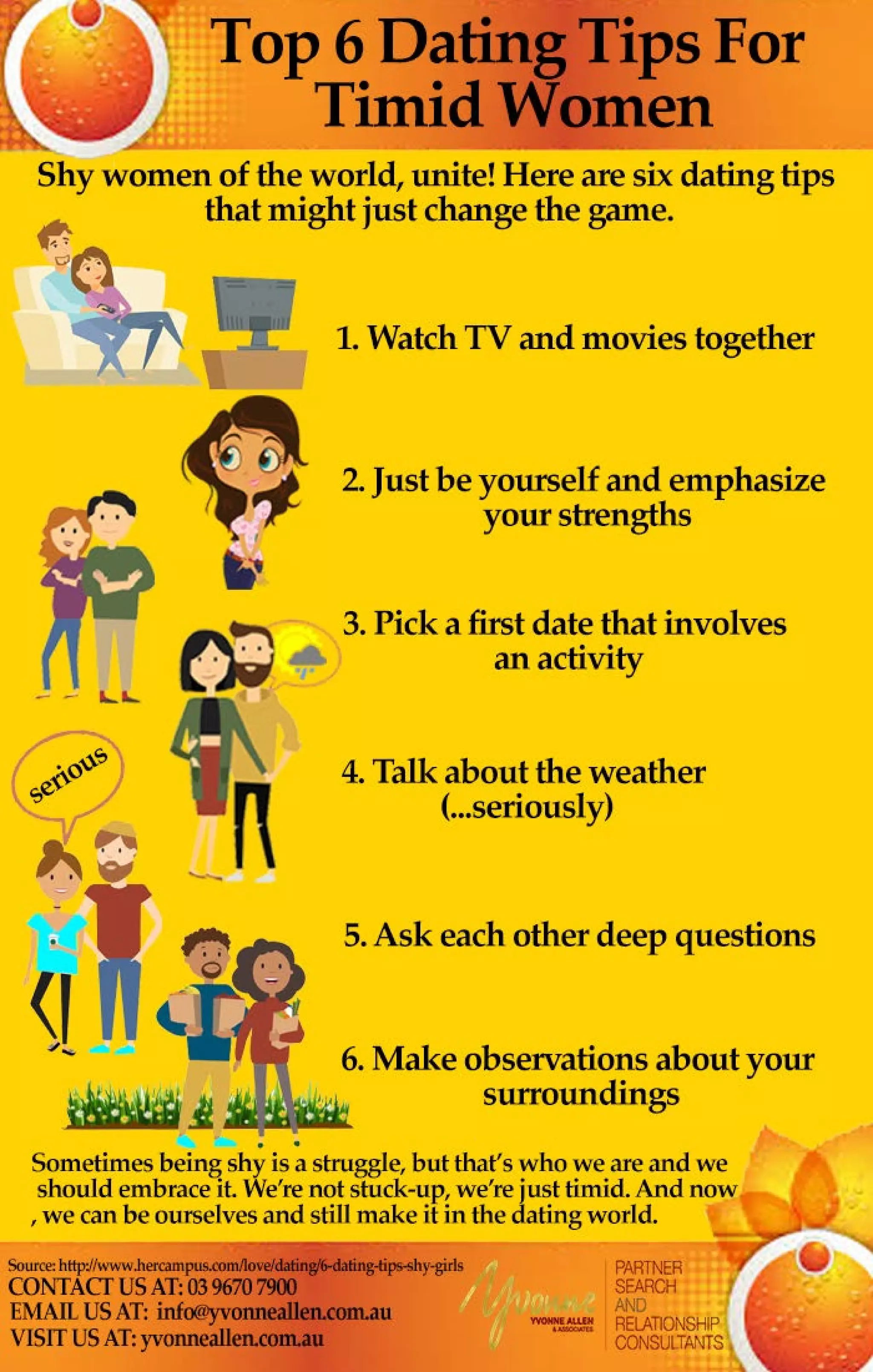 Top 6 Dating Tips For Timid Women | PDF