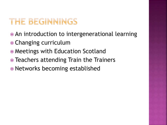 Learning through Intergenerational Practice - Yvonne Coull | PPT