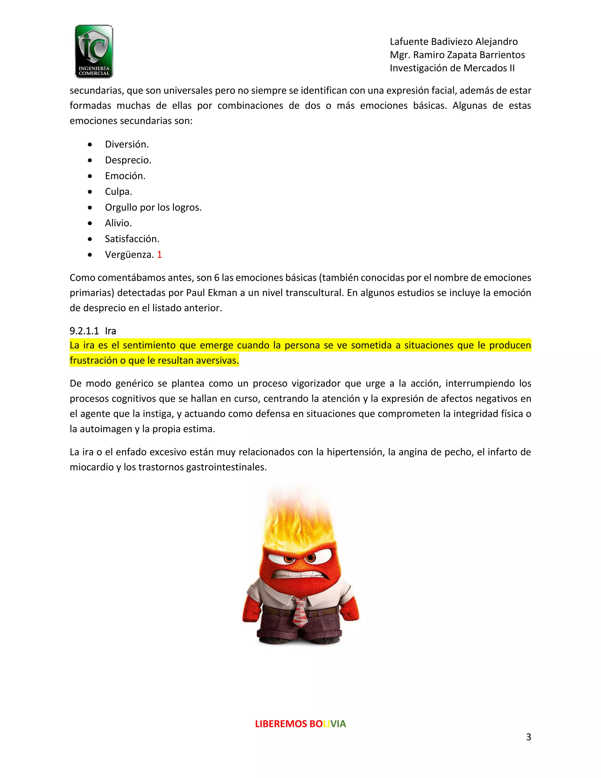 6 Emociones Básicas De Paul Ekman Pdf