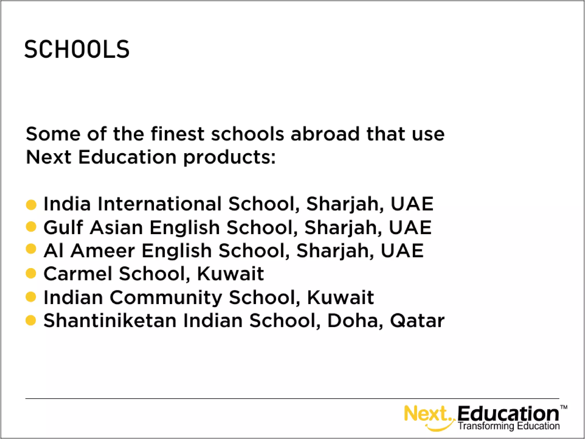 Next Education - Creating a Brighter Tomorrow for Today's Students | PPT
