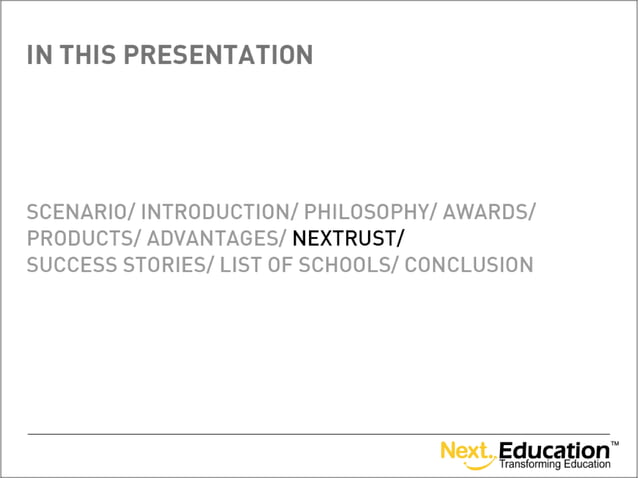 Next Education - Creating a Brighter Tomorrow for Today's Students | PPT