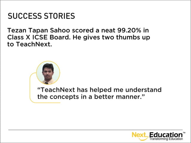 Next Education - Creating a Brighter Tomorrow for Today's Students | PPT
