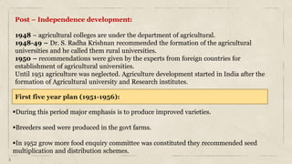 History and development of seed industry in india | PPTX