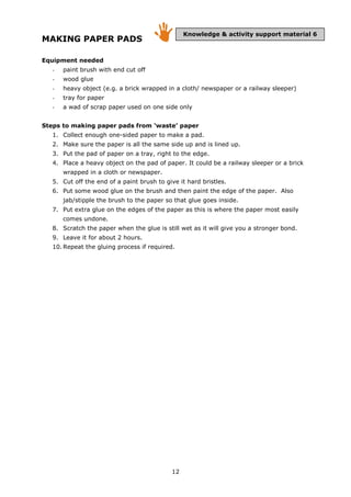 Recycling, Waste Reduction & Creative Re-use - Teacher Handbook for ...