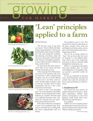 Lean Principles Applied to a Farm; Gardening Guidebook | PDF ...