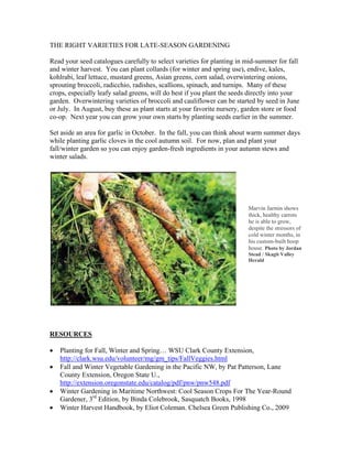 Planning & Planting Your Fall & Winter Garden; Gardening Guidebook for ...