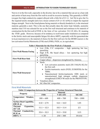 Material Challenges in Fusion Technology | PDF