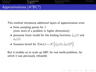 Precomputation for SMC-ABC with undirected graphical models | PPT