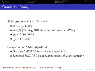 Precomputation for SMC-ABC with undirected graphical models | PPT