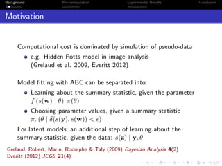 Precomputation for SMC-ABC with undirected graphical models | PPT