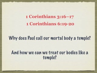 LDS YW Lesson #38 Word of Wisdom | PPT