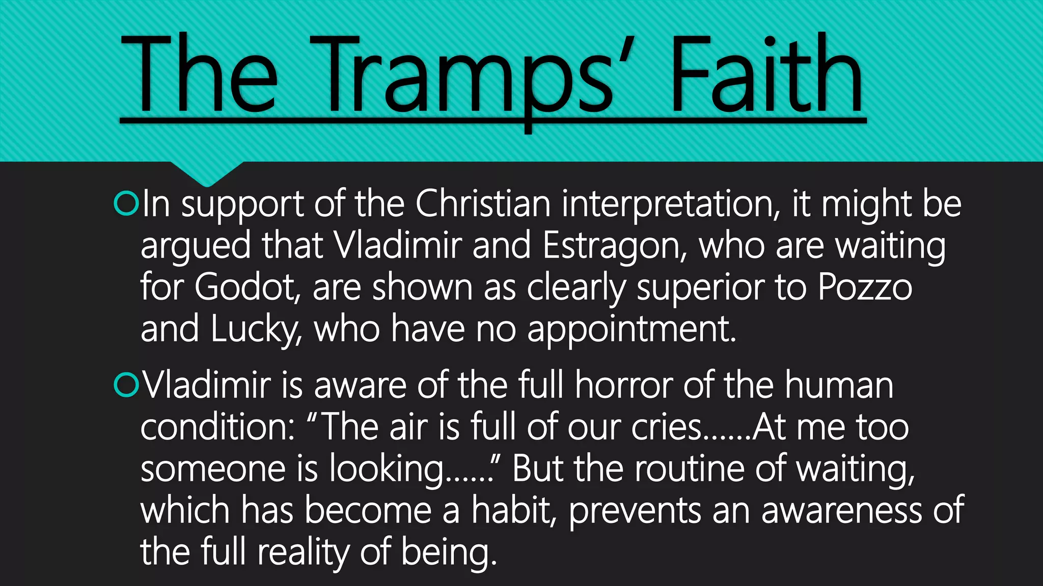 religious significance of waiting for Godot | PPT