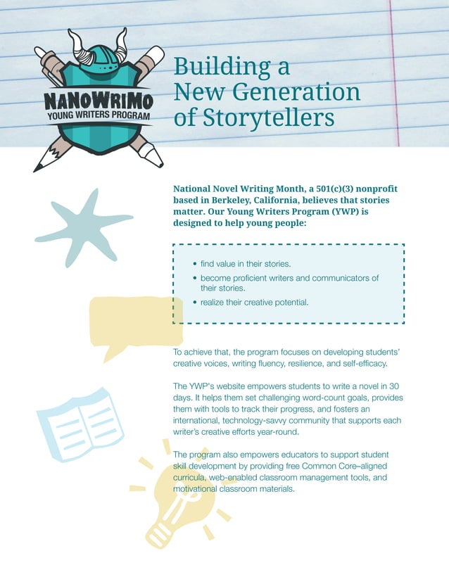 NaNoWriMo's Young Writers Program | PDF | Screenwriting | Content ...