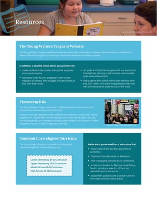 NaNoWriMo's Young Writers Program | PDF