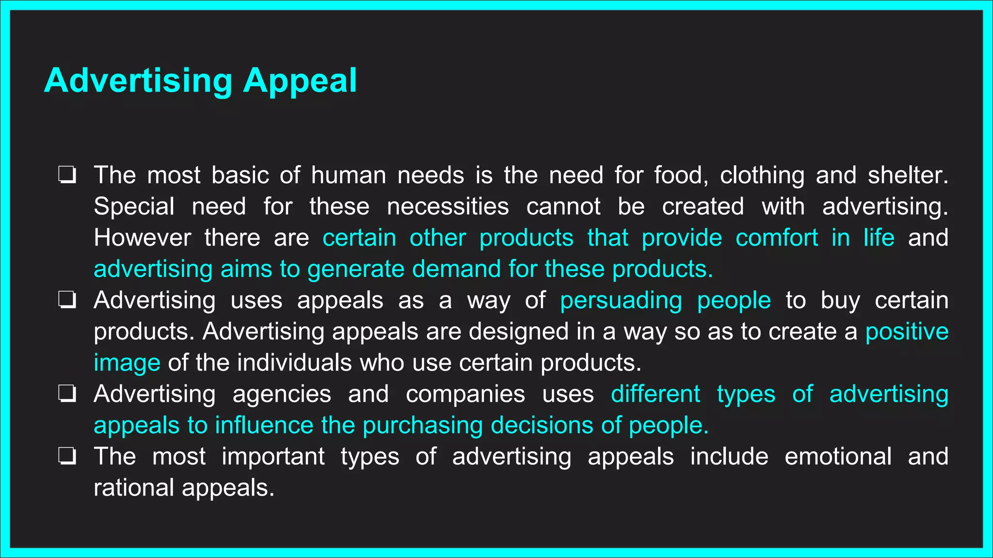 Advertising Appeals | PPT