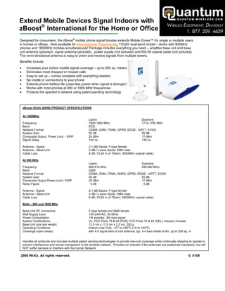Yx520i Product Sheet (quantum-wireless.com) | PDF