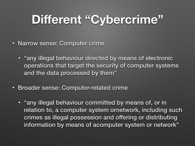 Cybercrime and Cybersecurity Differences | PPT